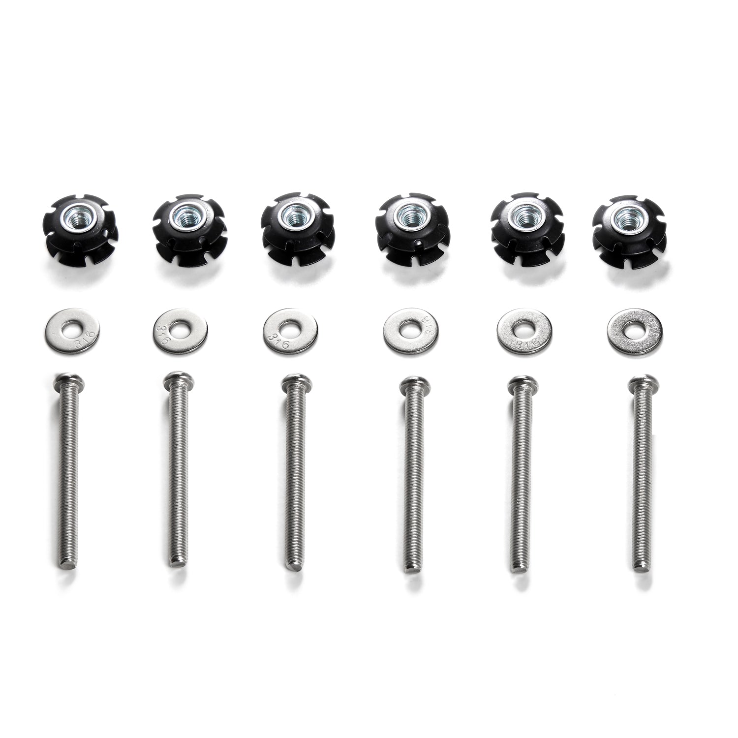 6/8/10/12Pcs Repair Kit Star Nuts 1/4-20 Screws For 1" OD tube Threadl ...