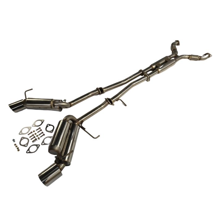 2003-2007 Infiniti G35 Coupe 4.5" Rolled Muffler Tip Catback Exhaust S ...