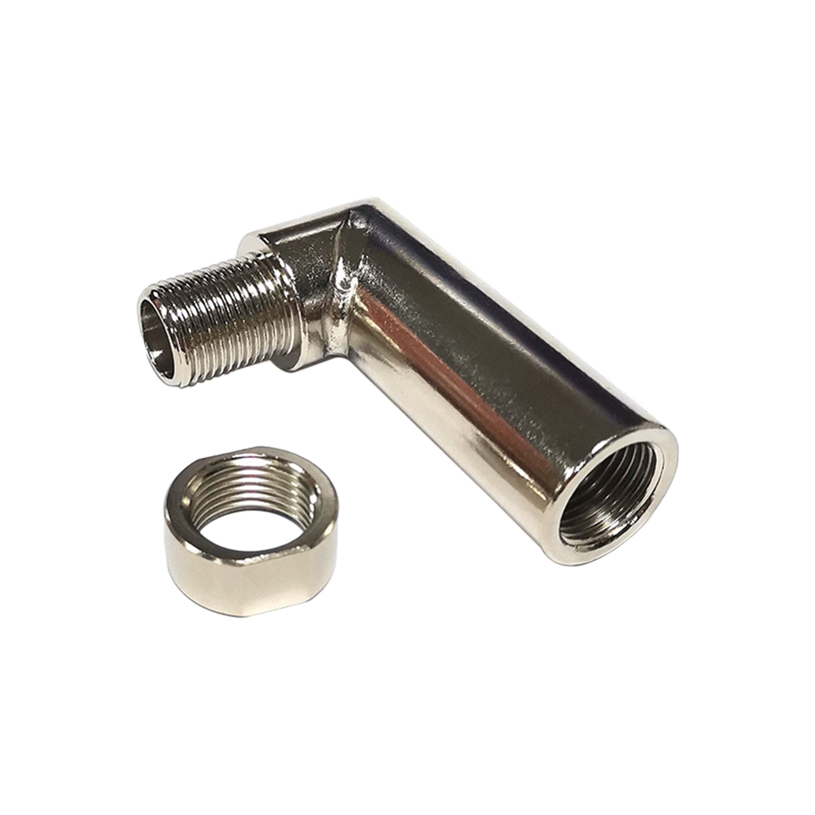 M18*1.5 Oxygen Spacer Sensor Angled Extender 90 Degree O2 Bung Extensi ...