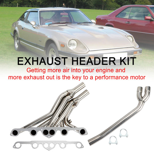 Stainless Exhaust Header Manifold Fit Nissan 280Z 280ZX L28E 77-83 Fit ...